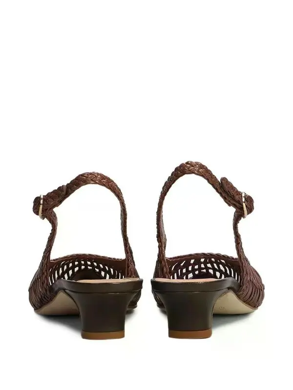 JULIE DEE Woven Slingback Pumps