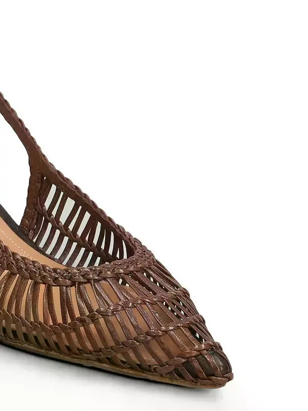 JULIE DEE Woven Slingback Pumps