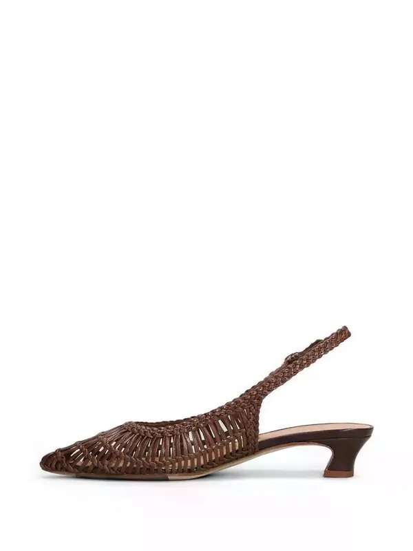 JULIE DEE Woven Slingback Pumps