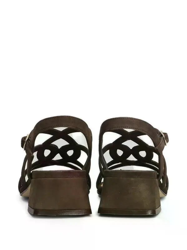 JULIE DEE Strappy Block-heel Sandals - Brown