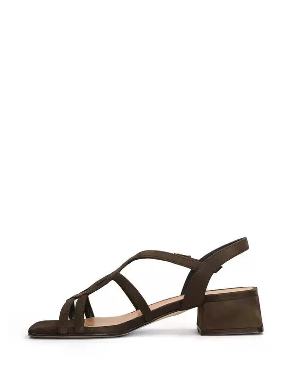 JULIE DEE Strappy Block-heel Sandals - Brown