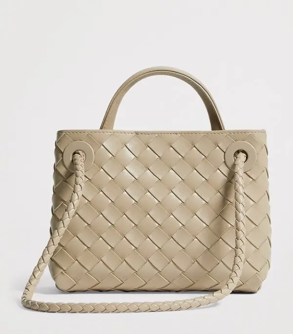 Bottega Veneta Mini Leather Andiamo Top-handle Bag - Neutral