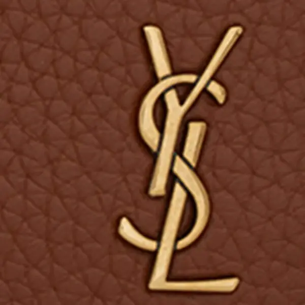 Saint Laurent Leather Card Holder - Brown