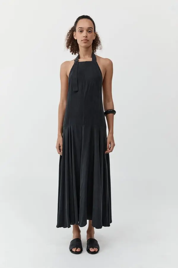 ST. AGNI Apron Dress - Black