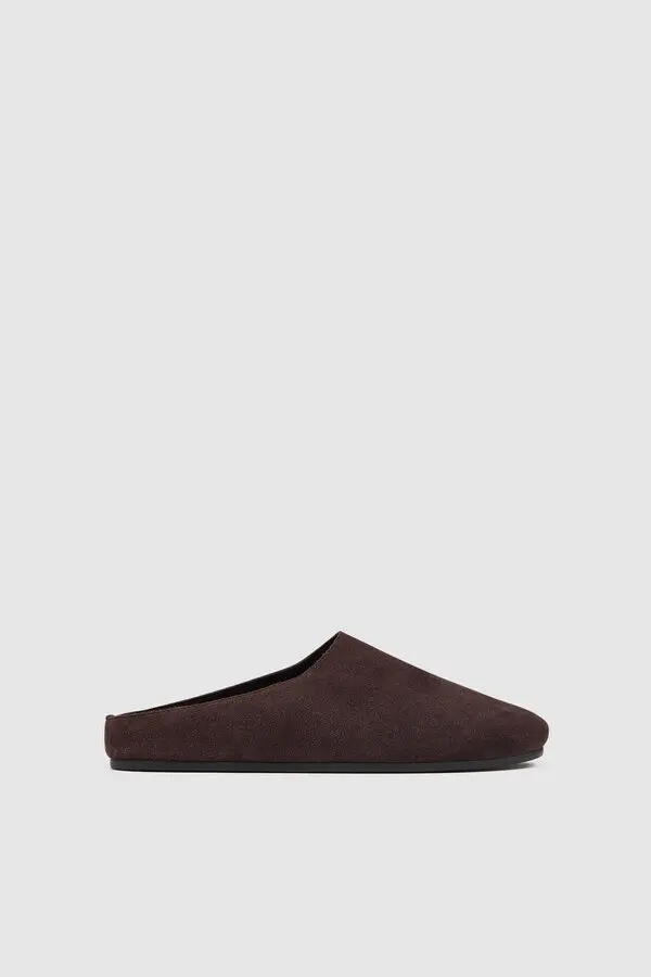 ST. AGNI Suede Mule - Coffee