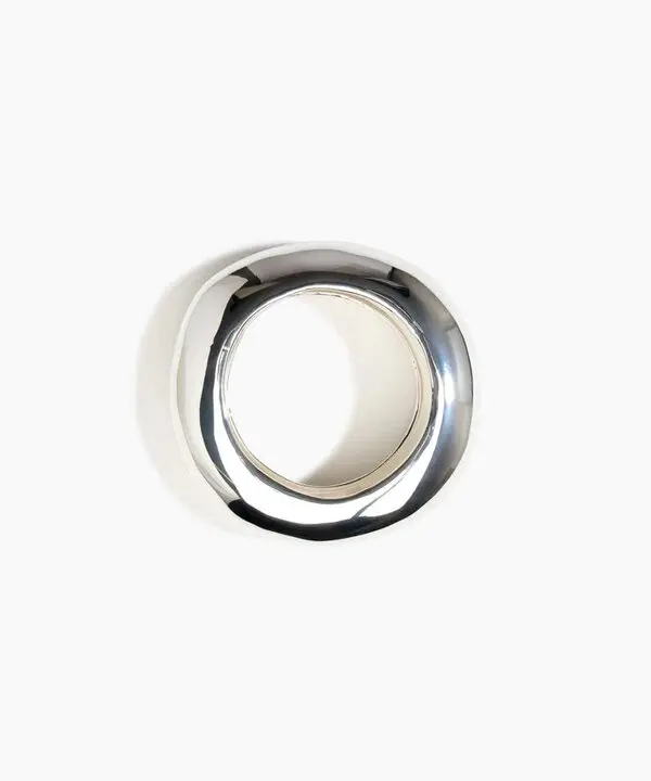 Dinosaur Designs Large Drift Bangle - Silver