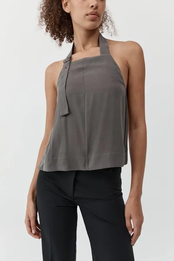 ST. AGNI Apron Top - Moss
