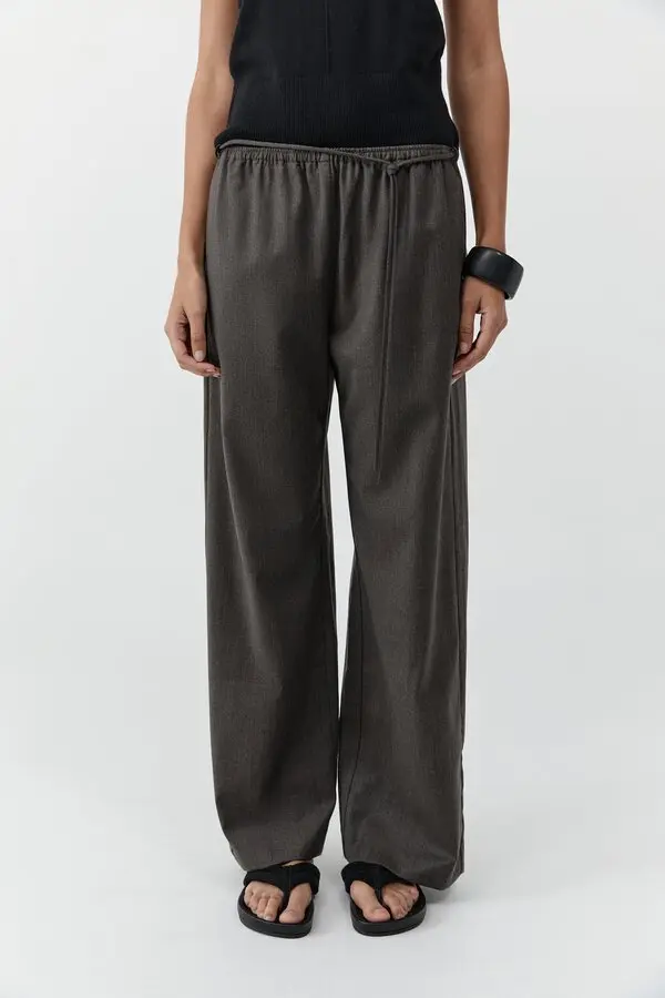 ST. AGNI Wool Everyday Pants - Mulch