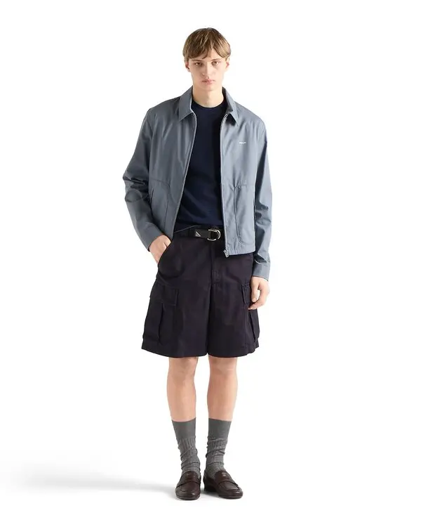 Prada Silk And Cotton Crew-neck Sweater - Blue