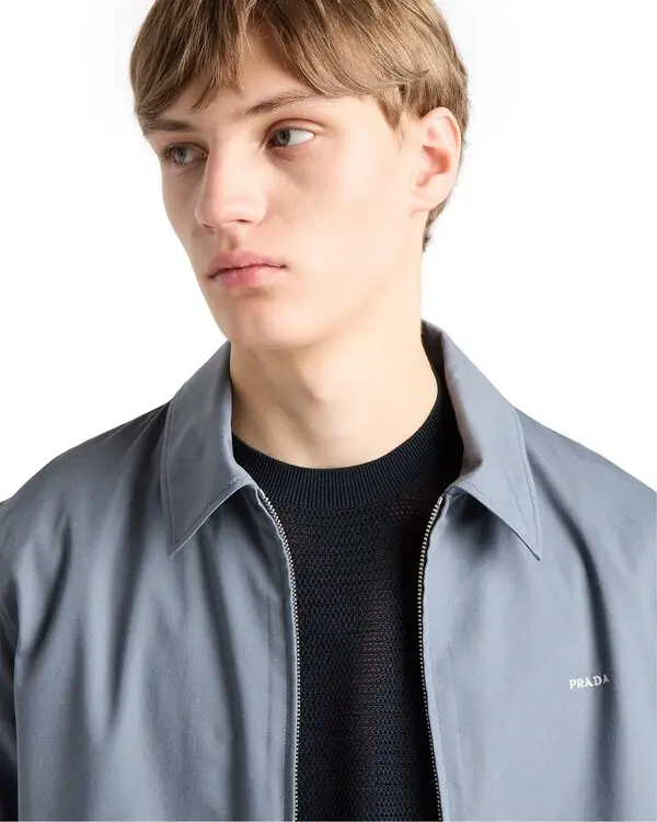 Prada Silk And Cotton Crew-neck Sweater - Blue