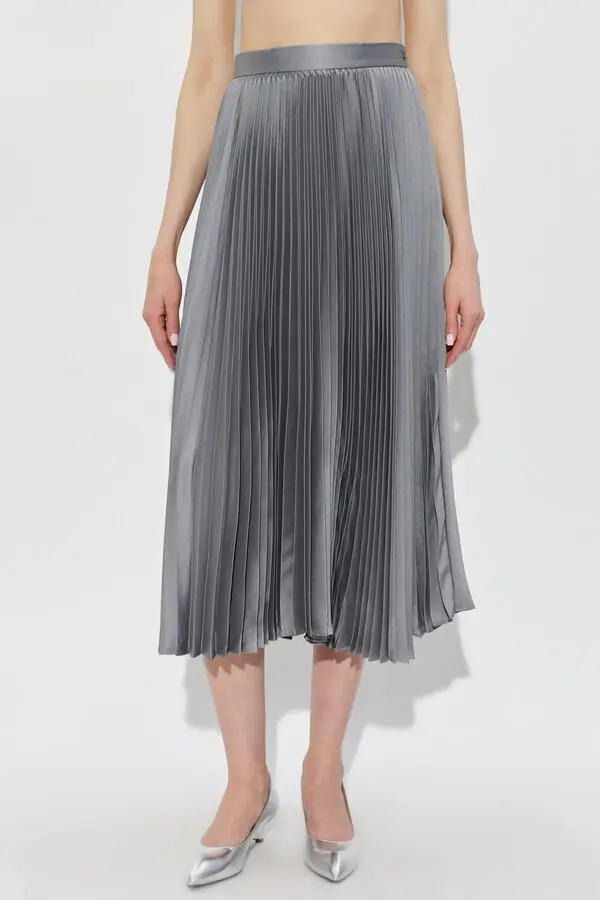 JIL SANDER Pleated Midi Skirt - Grey