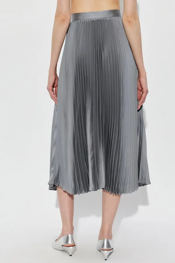 JIL SANDER Pleated Midi Skirt - Grey