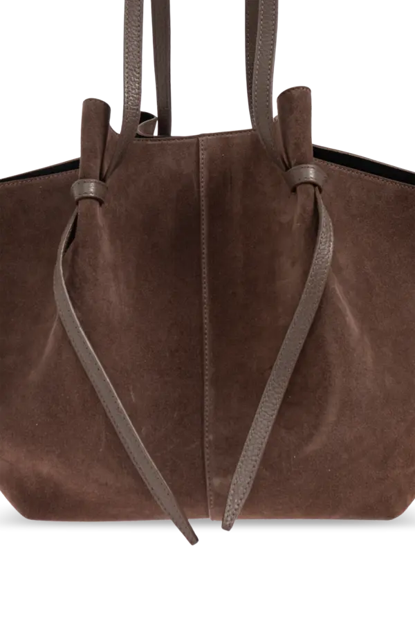 Yuzefi Trapeze Suede Shopper - Brown