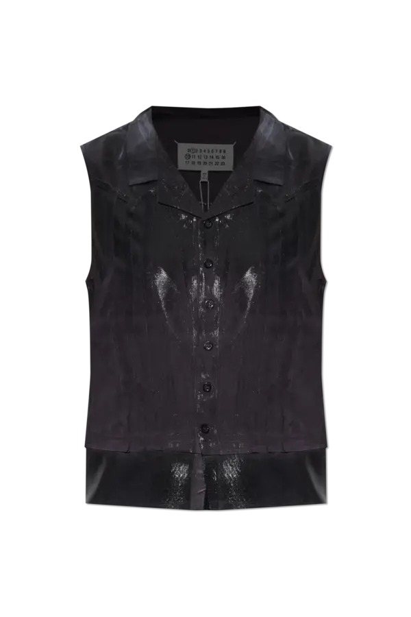 MAISON MARGIELA Sleeveless Viscose Top With Button Closure