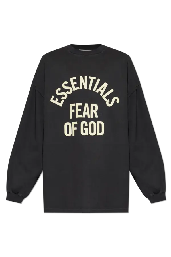 Fear Of God Sweatshirt With Printed Logo - Black