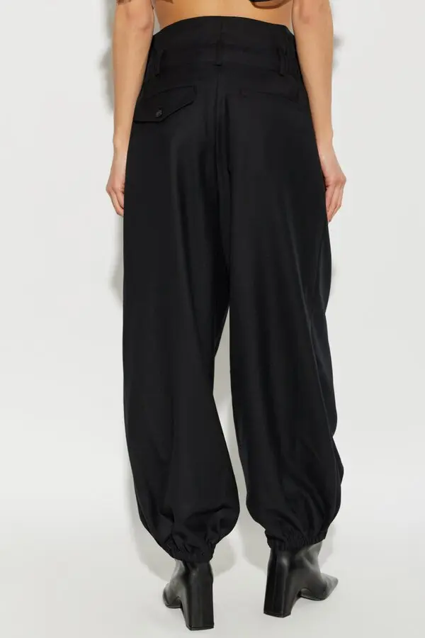 Comme Des Garçons Cuffed Hem Trousers - Black