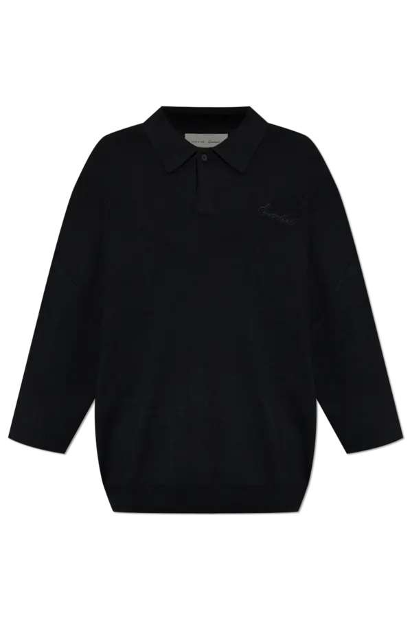 Fear Of God Oversized Wool Polo - Black