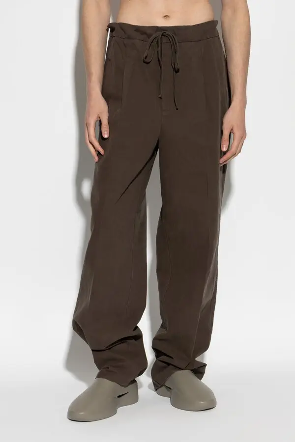 Fear Of God Wide-leg Cotton Trousers - Brown
