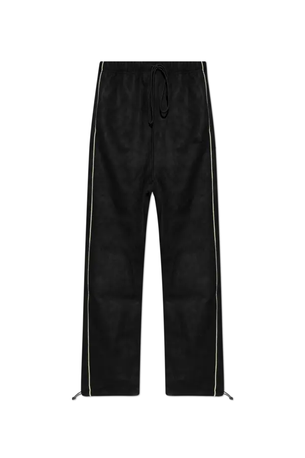 Fear Of God Wide-leg Velour Trousers - Black