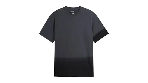 Adidas Y3 Dipped Regular Short Sleeve Tee - Night Grey/black