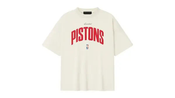 Fear Of God Essentials Pistons 90s Tee Shirt - Cream White