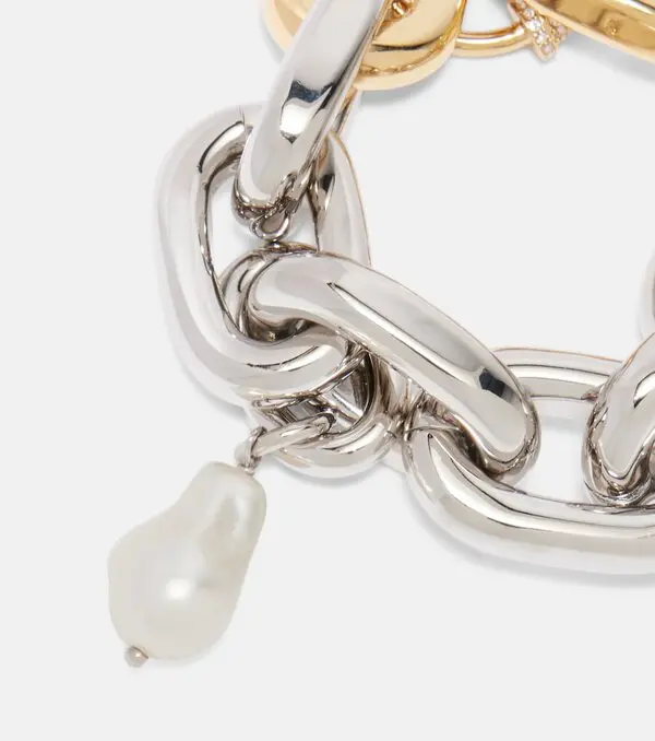 Rabanne Embellished Chain Bracelet - Gold