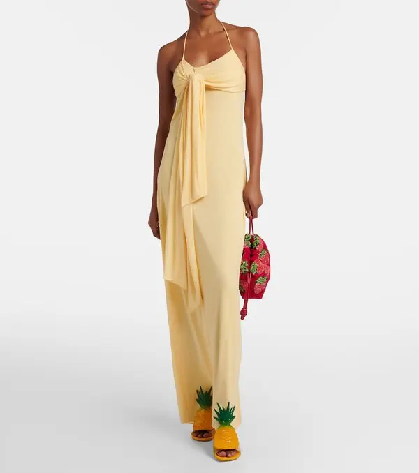 Loewe Paula's Ibiza Crepe Jersey Maxi Dress