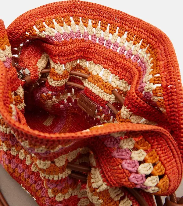 Loewe Paula's Ibiza Flamenco Medium Raffia Clutch
