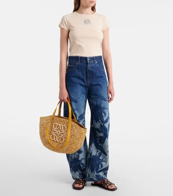 Loewe Paula's Ibiza Eclipse Medium Raffia Basket Bag