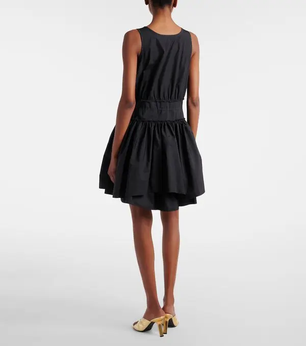 Loewe Paula's Ibiza Cotton Poplin Mini Dress - Black