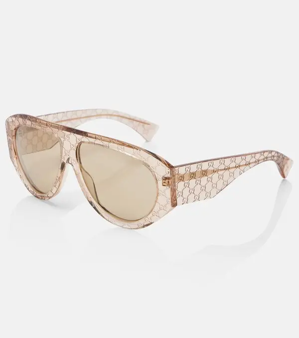 Gucci Gg Shield Monogrammed Sunglasses