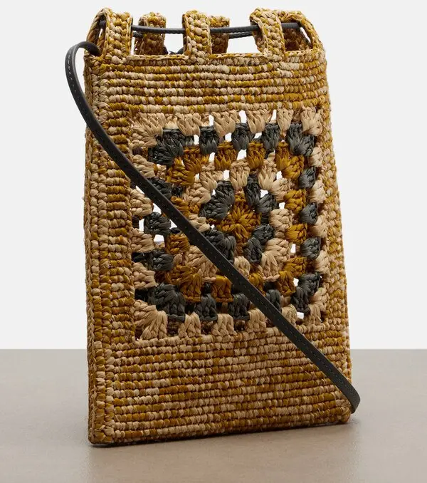 Loewe Paula's Ibiza Raffia Pouch With Strap