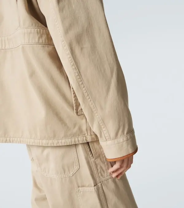 Loewe Paula's Ibiza Leather-trimmed Cotton Jacket