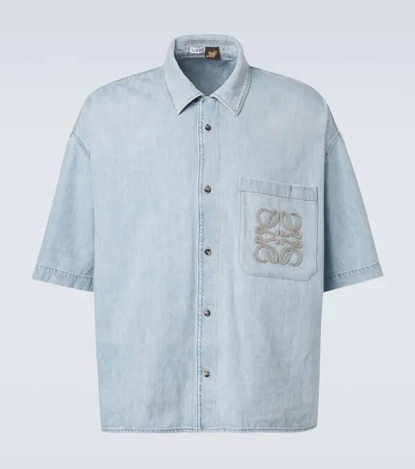 Loewe Paula's Ibiza Anagram Denim Shirt