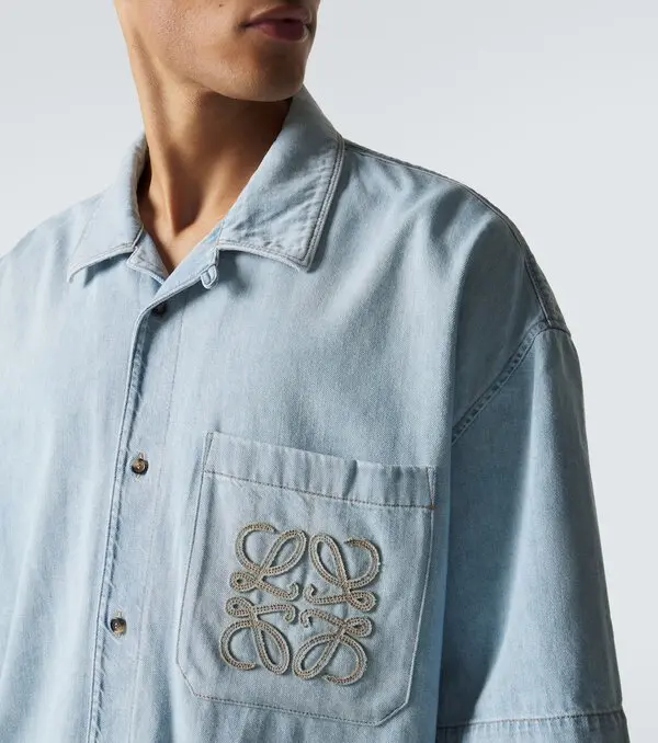 Loewe Paula's Ibiza Anagram Denim Shirt