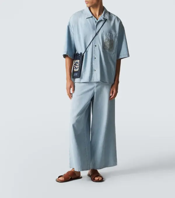 Loewe Paula's Ibiza Anagram Denim Shirt