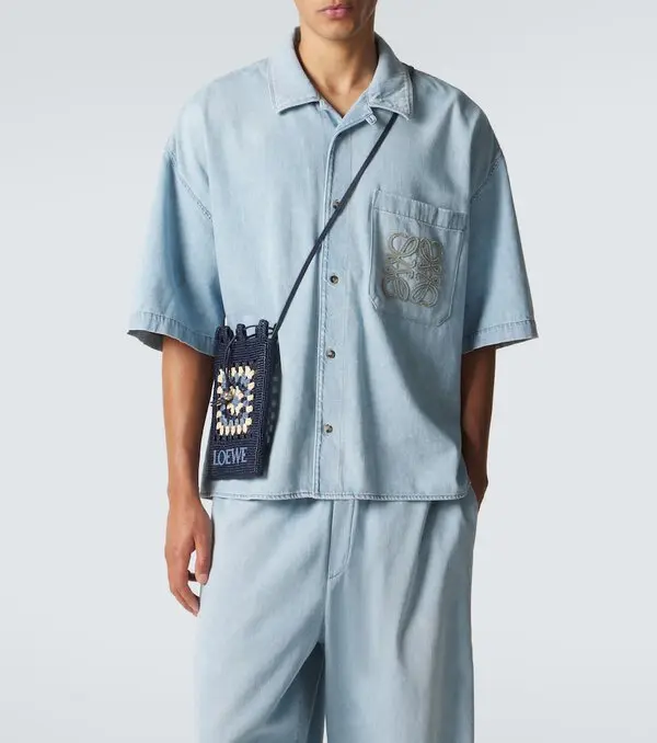 Loewe Paula's Ibiza Anagram Denim Shirt