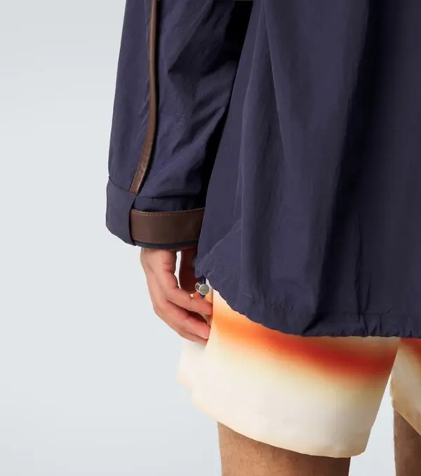 Loewe Ripstop Jacket With Leather Trim