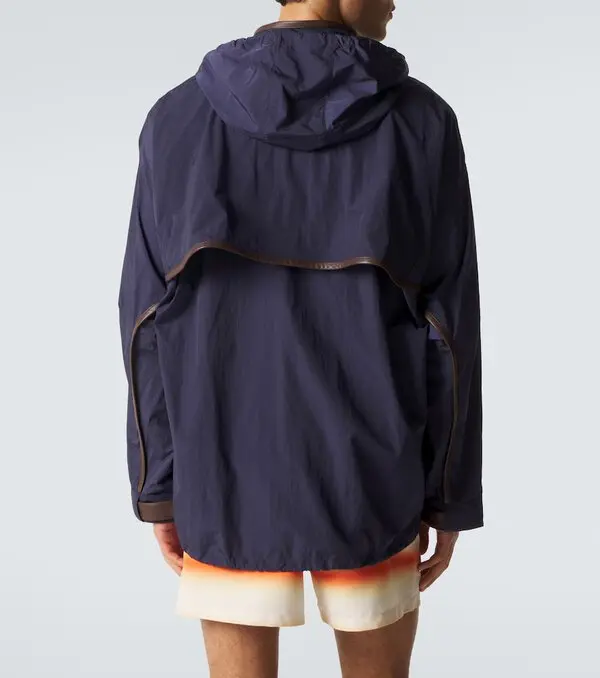 Loewe Ripstop Jacket With Leather Trim