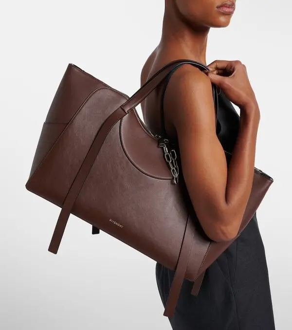 Givenchy The Snatch Large Leather Tote Bag - Brown