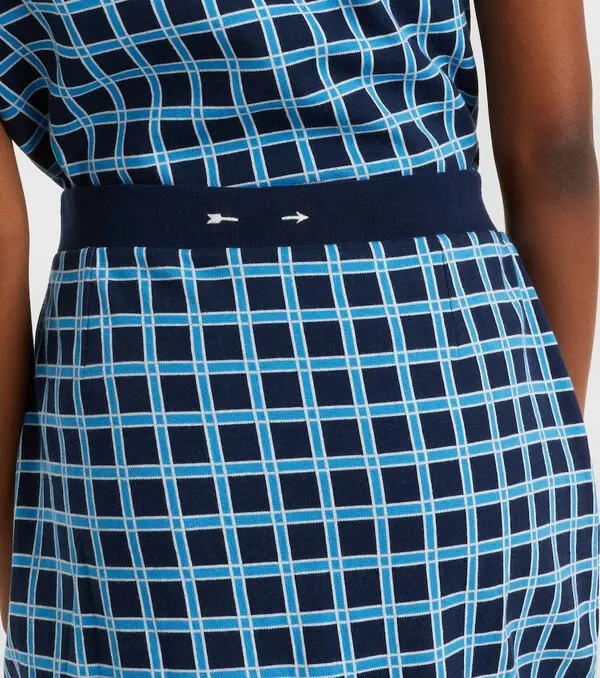 The Upside Clubhouse Reece Checked Cotton Miniskirt