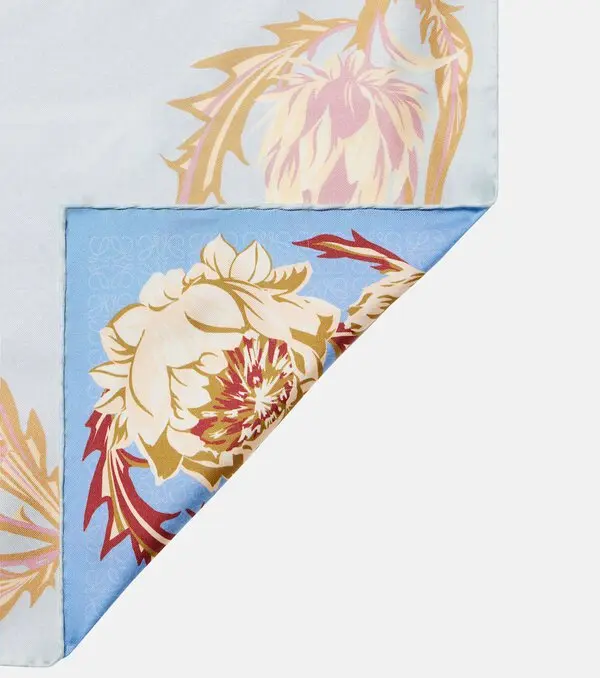 Loewe Printed Silk Twill Scarf - Multicoloured