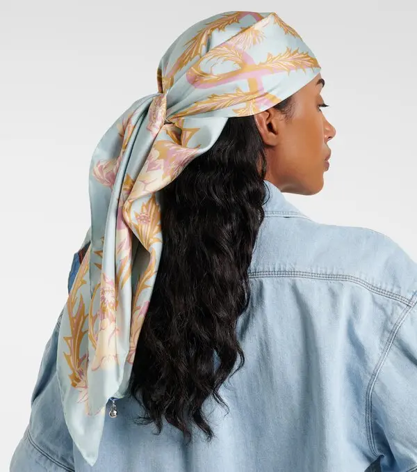 Loewe Printed Silk Twill Scarf - Multicoloured