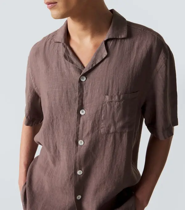 Fedeli Linen Bowling Shirt