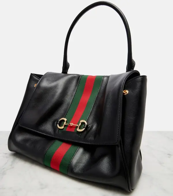 Gucci Paparazzo Medium Leather Tote Bag