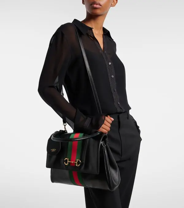Gucci Paparazzo Medium Leather Tote Bag