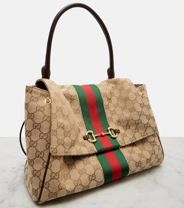 Gucci Paparazzo Gg Canvas Medium Top-handle Bag - Beige