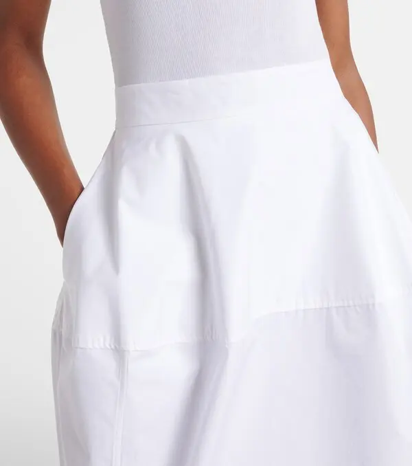 RÓHE Cotton Poplin Midi Skirt