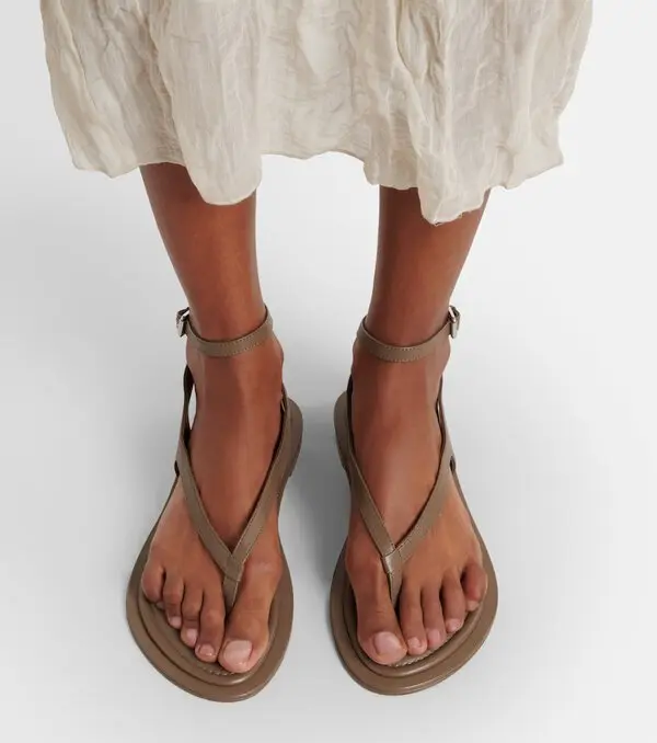 A.emery Sabine Leather Thong Sandals