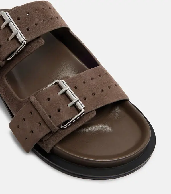 A.emery Leon Suede Slides - Brown